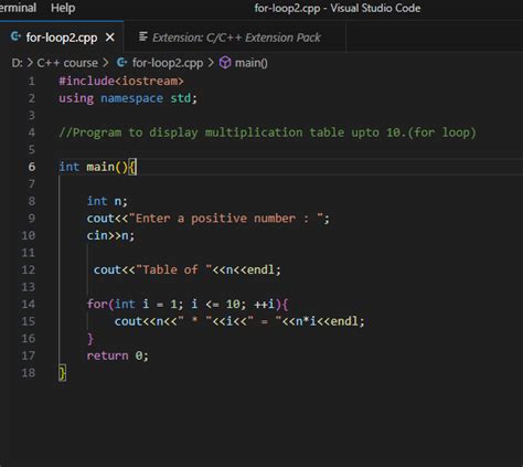 Program To Display Multiplication Table Upto 10for Loop