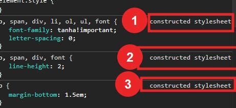Chrome DevTools Changes CSS Link Files To Constructed Stylesheet After Editing CSS Using