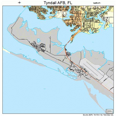 Tyndall Afb Florida Street Map 1272875