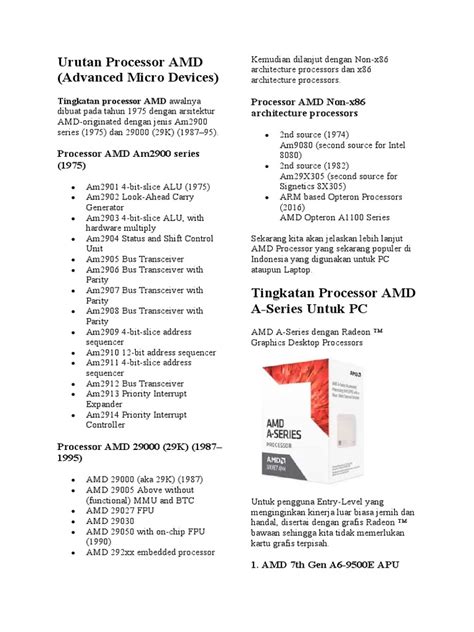 Macam Macam Processor Amd Pdf