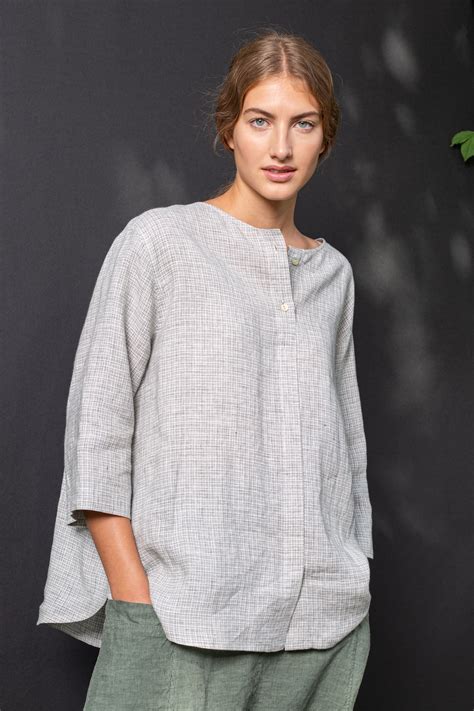 Oska Uk Blouse 414 Linen Fil à Fil