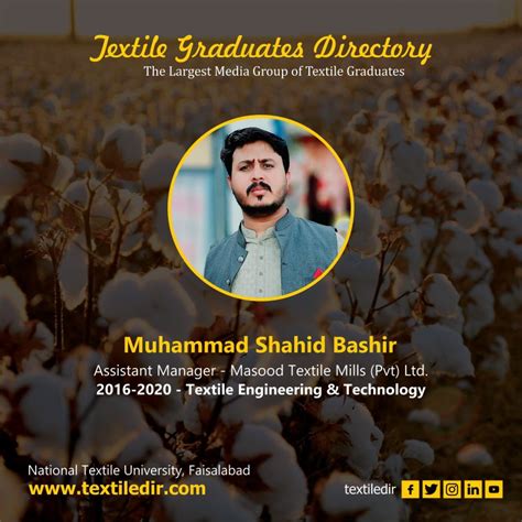Textile Graduates Directory On Linkedin Join Us In Welcoming Mr