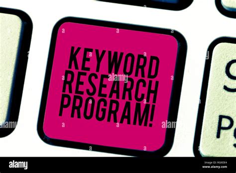 Conceptual Hand Writing Showing Keyword Research Program Business Photo Showcasing Fundamental