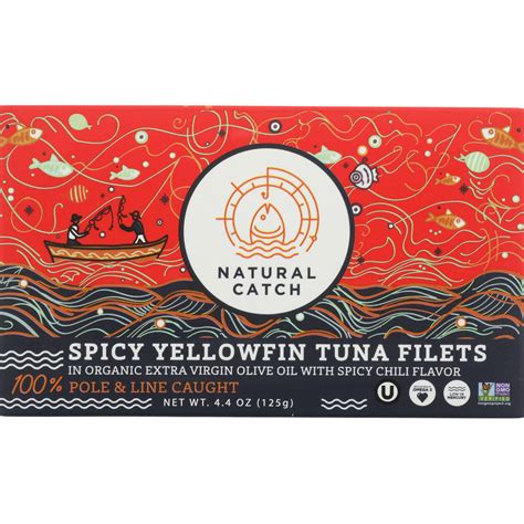 Natural Catch Spicy Yellowfin Tuna Filets In Extra Virgin Olive Oil