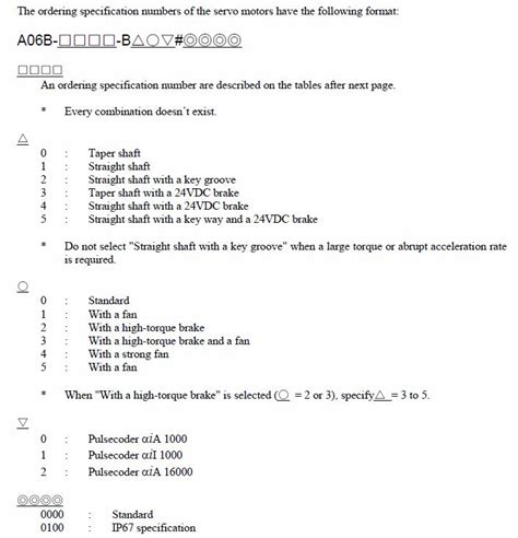 Fanuc Servo Motor Part Number Meaning Fanuc AiS Motors