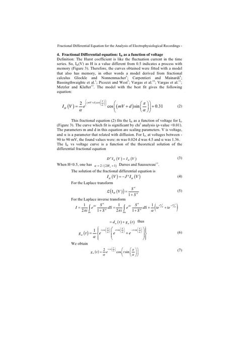 Fractional Differential Equation For The Analysis Of Electrophysiolog…