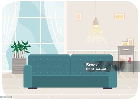 플랫 디자인 인테리어 아파트에서 가구의 계획 및 배열 거실 홈 라이프 스타일 스타일 하우스 0명에 대한 스톡 벡터 아트 및 기타