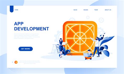 Ux Design Landing Page Template 689349 Vector Art At Vecteezy