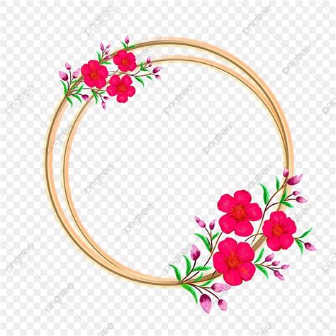 Round Decorative Borders Png Image Round Border With Beautiful Flower