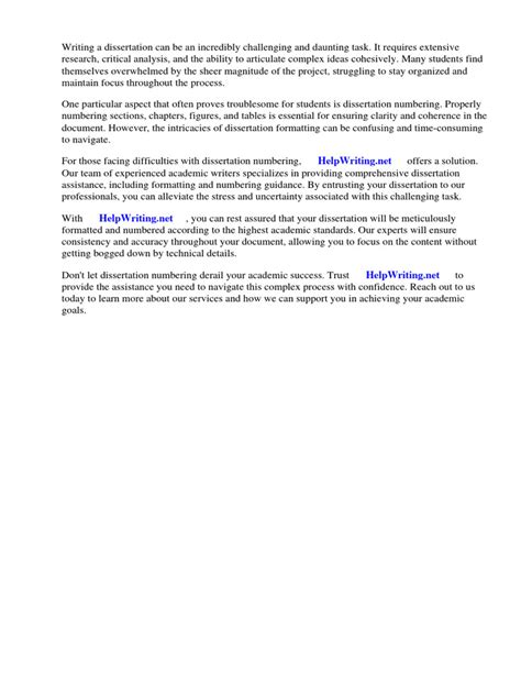Dissertation Numbering Pdf Thesis Essays