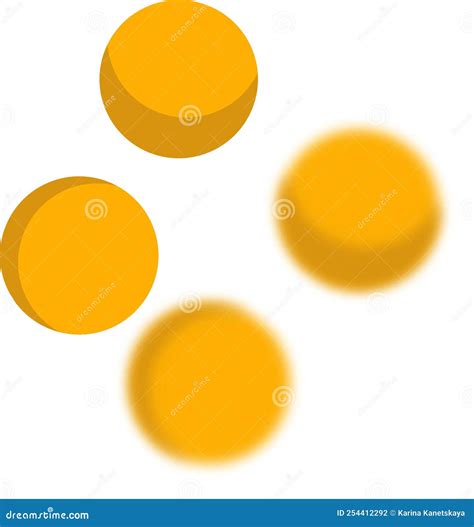 Four Orange Circles On A White Background Stock Vector Illustration Of Sign Graphic 254412292