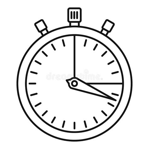 Stopwatch Icon Outline Style Stock Illustration Illustration Of Interval Icon 123660667