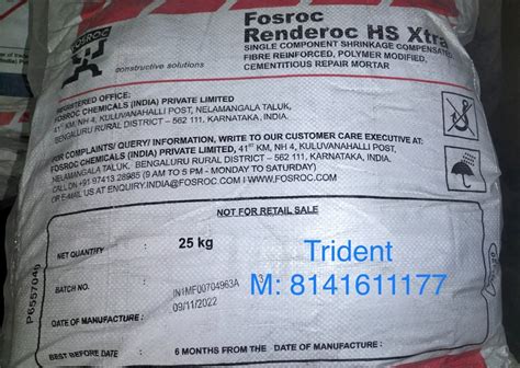 Fosroc Renderoc Hs Extra Packaging Size 25 Kg At ₹ 646 Bag In Ahmedabad Id 2849821076173