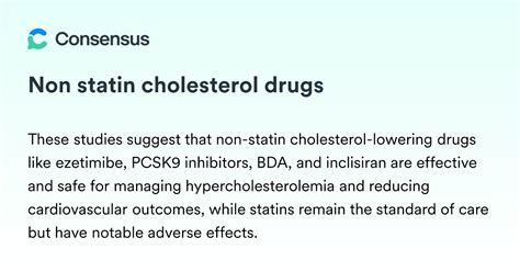 Non Statin Cholesterol Drugs Consensus Academic Search Engine