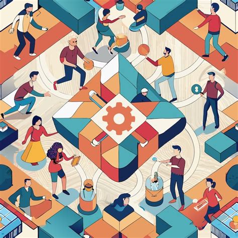 premium vector collaborative teamwork modern office workers engaged