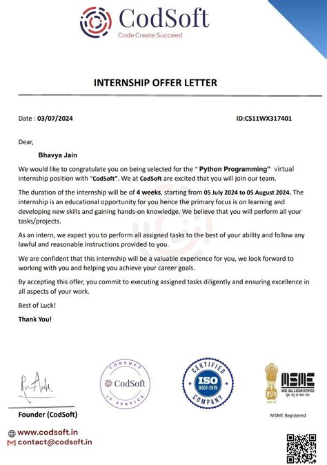 Bhavya Jain On Linkedin Python Programming Internship Tech
