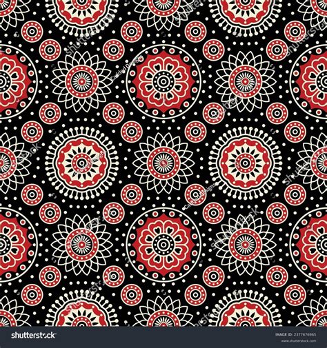 Pakistani Sindhtraditional Geometrical Block Print Ajrakh Stock Vector Royalty Free 2377676965