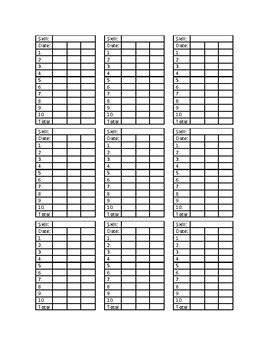 Discrete Trial Data Sheet By GamABA TPT