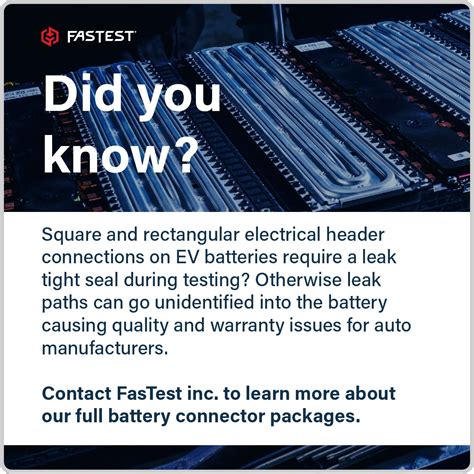 Evbattery Batterytesting Leakdetection Fastestinc Fastest
