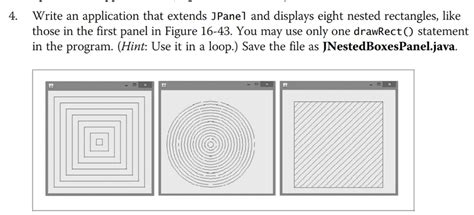 Solved Write An Application That Extends Jpanel And Displays