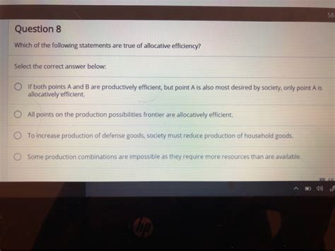 Solved 58 Question 8 Which Of The Following Statements Are