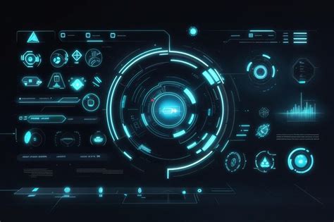 Premium Photo Digital Technology Ui Futuristic Hud Virtual Interface Elements Scifi Modern
