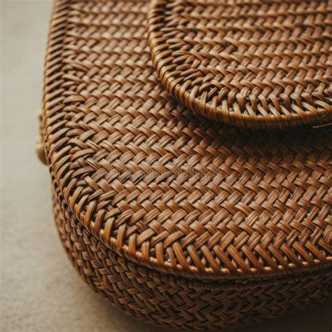 Close Up Of Brown Woven Bag Texture Stock Illustration Illustration