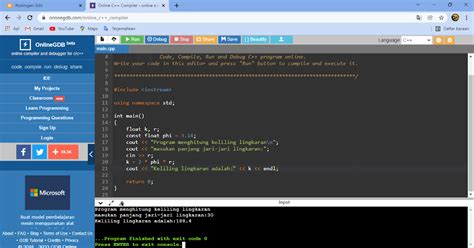 Cara Membuat Program Menghitung Keliling Lingkaran Dengan Bahasa Pemrograman C