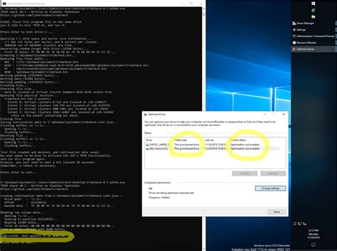 How Do I Enable Drive Optimization In Server Build 17733 The Same VM Environment Works Ok For