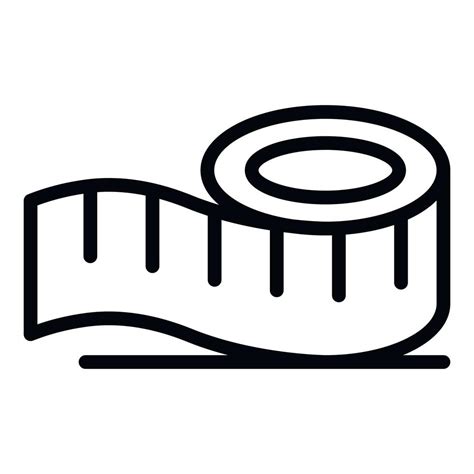 Measurement Tape Icon Outline Style 15307688 Vector Art At Vecteezy