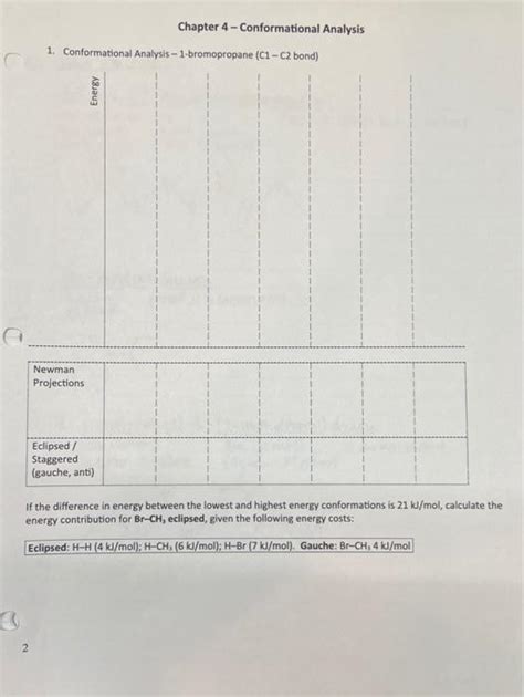 Solved Chapter 4 - Conformational Analysis 1. Conformational | Chegg.com