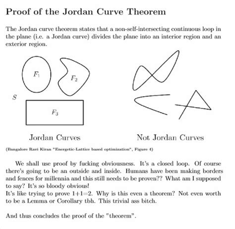 Proof Of The Jordan Curve Theorem R Mathmemes