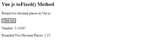 Vue Round To 2 Decimal Places Tofixed Method