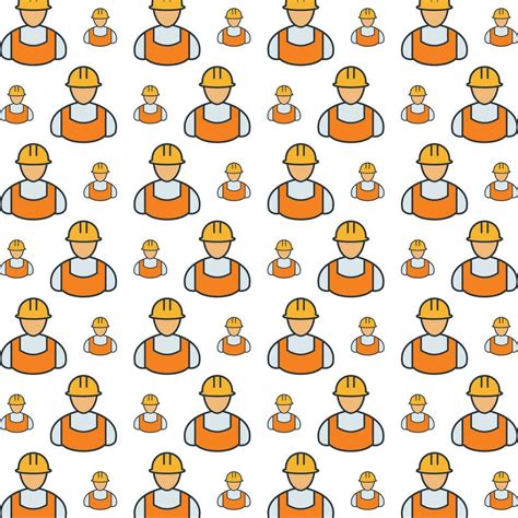 Construction Worker Repeating Smart Trendy Pattern Colorful Background 35917160 Vector Art At