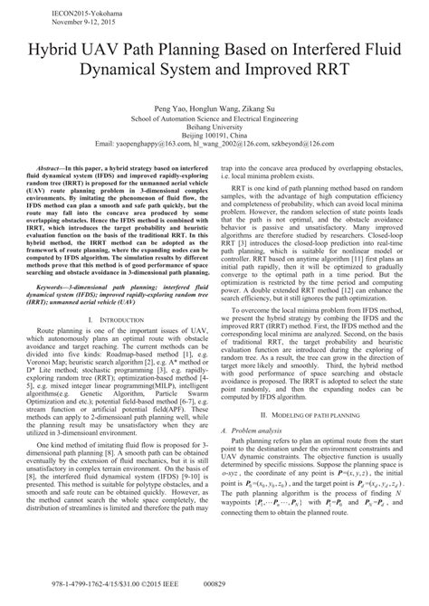 Pdf Hybrid Uav Path Planning Based On Interfered Fluid Dynamical System And Improved Rrt