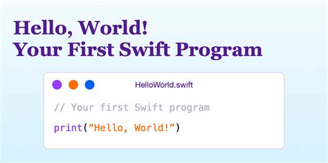 Hello World Your First Swift Program