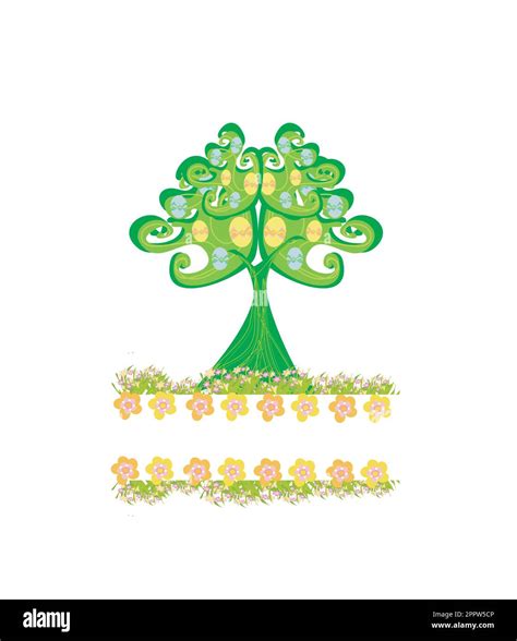 Easter Tree Frame Stock Vector Image And Art Alamy