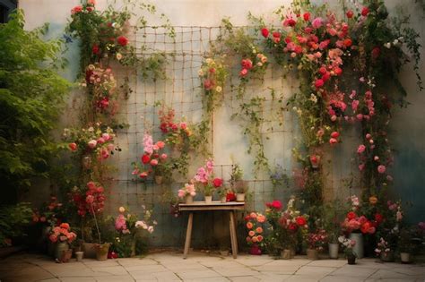 Premium Photo Garden Tapestry Weaving Together Floral Stories