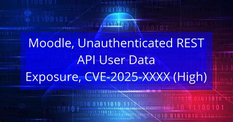 Moodle Unauthenticated Rest Api User Data Exposure Cve 2025 Xxxx