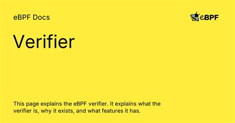 Verifier Ebpf Docs