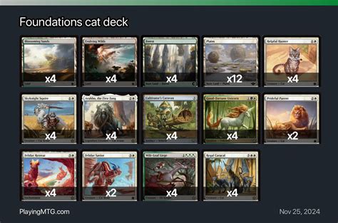Foundations Cat Deck Magic The Gathering Deck