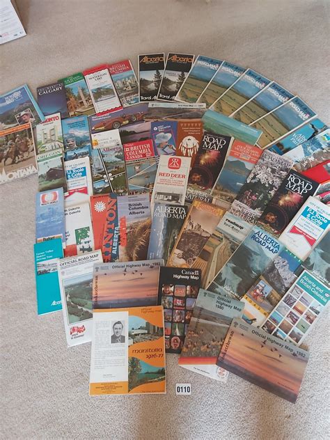 Assorted Road Maps Of North America