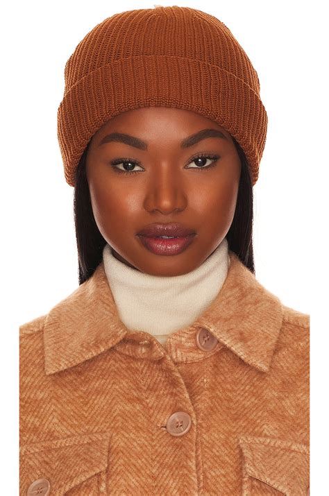 Donni Pearl Knit Beanie In Cocoa Revolve