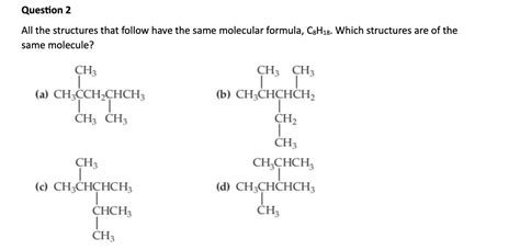 solved all the structures that follow have the same