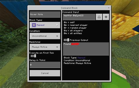 Command Block Target Selector Troubles Rmcpe