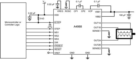 A4988 Stepper Motor Driver Module Pinout Datasheet Specs 57 Off