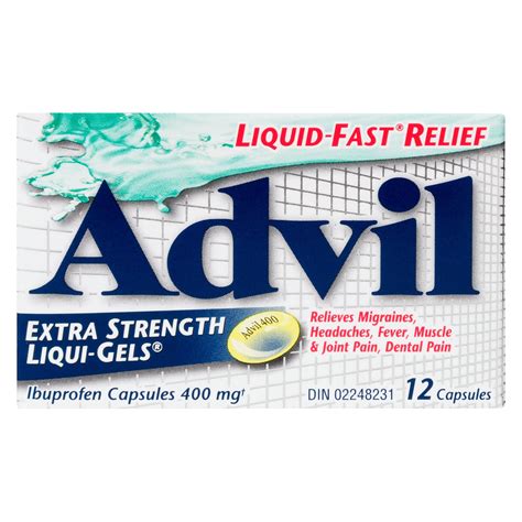 Advil Extra Strength Liquid Gels感冒药 400mg 12粒 中兴优品