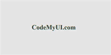 gliched text effect with hover animation codemyui
