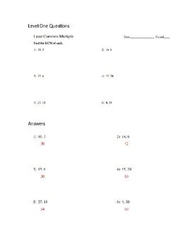 CSET Single Subject Help LCM GCF And Euclidean Algorithm By Ronald Barker