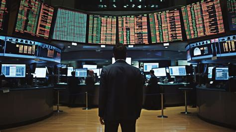 Premium Ai Image Trading Man View And Analysis The Trading Data Generative Ai